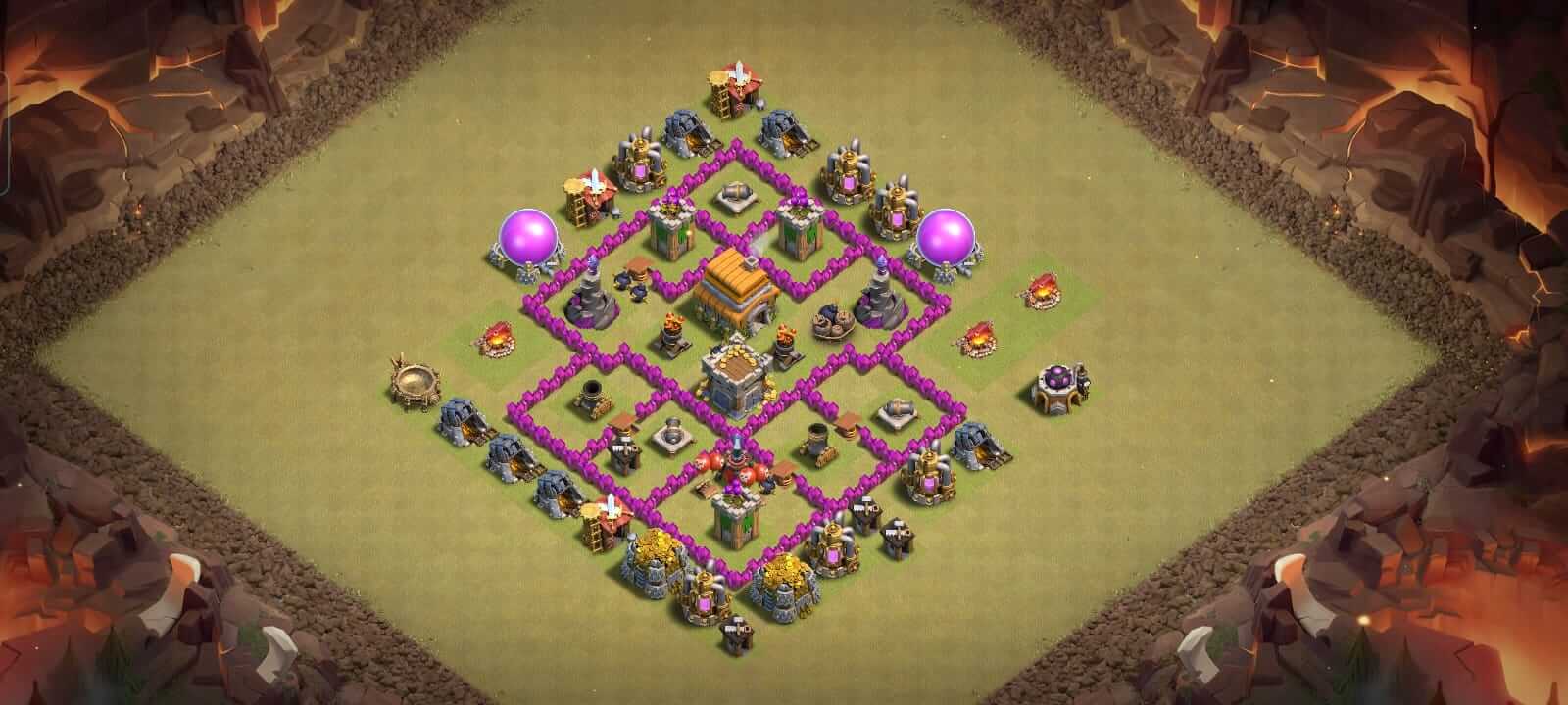 50+ Best Town Hall 6 War Base Designs (2025) TH6 Layouts for Clan Wars ...
