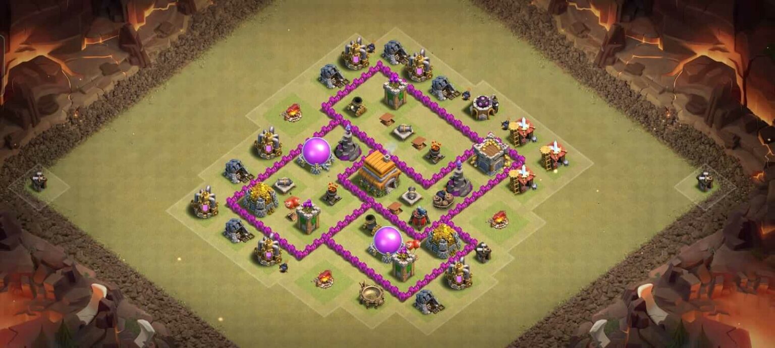 50+ Best Town Hall 6 War Base Designs (2025) TH6 Layouts for Clan Wars ...