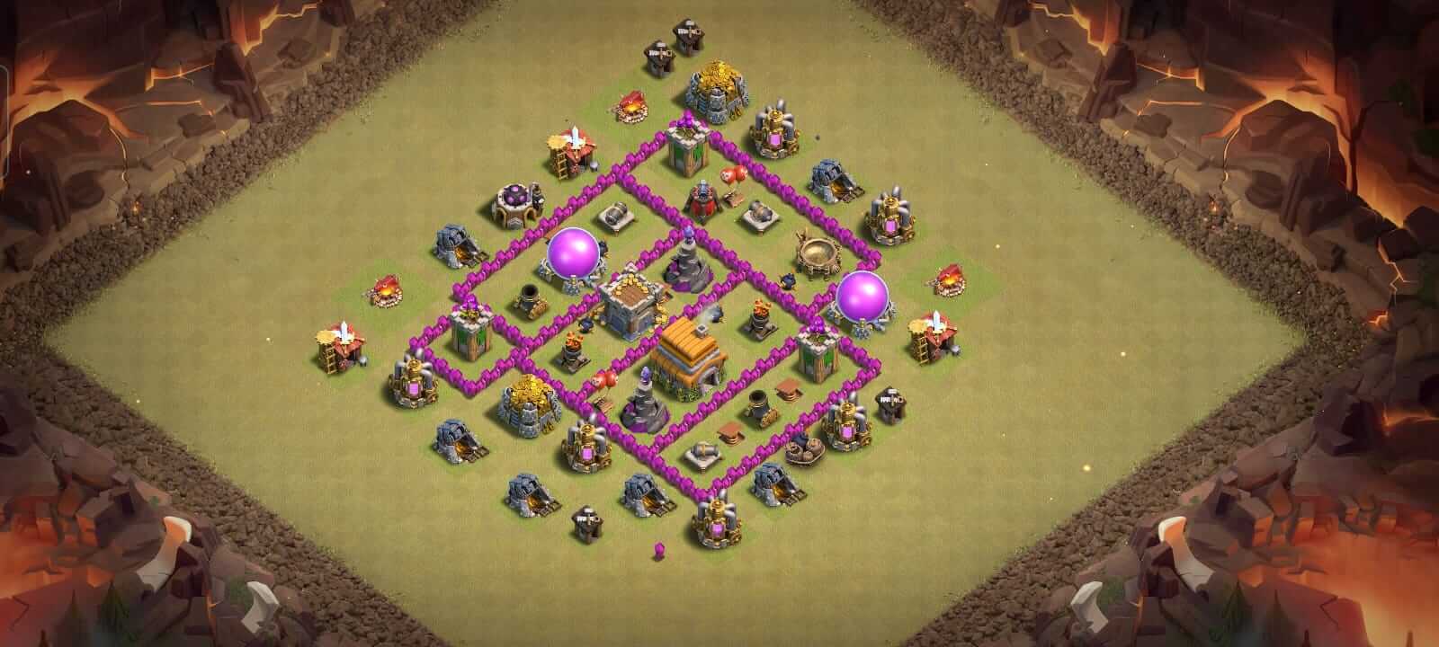 50+ Best Town Hall 6 War Base Designs (2025) TH6 Layouts for Clan Wars ...