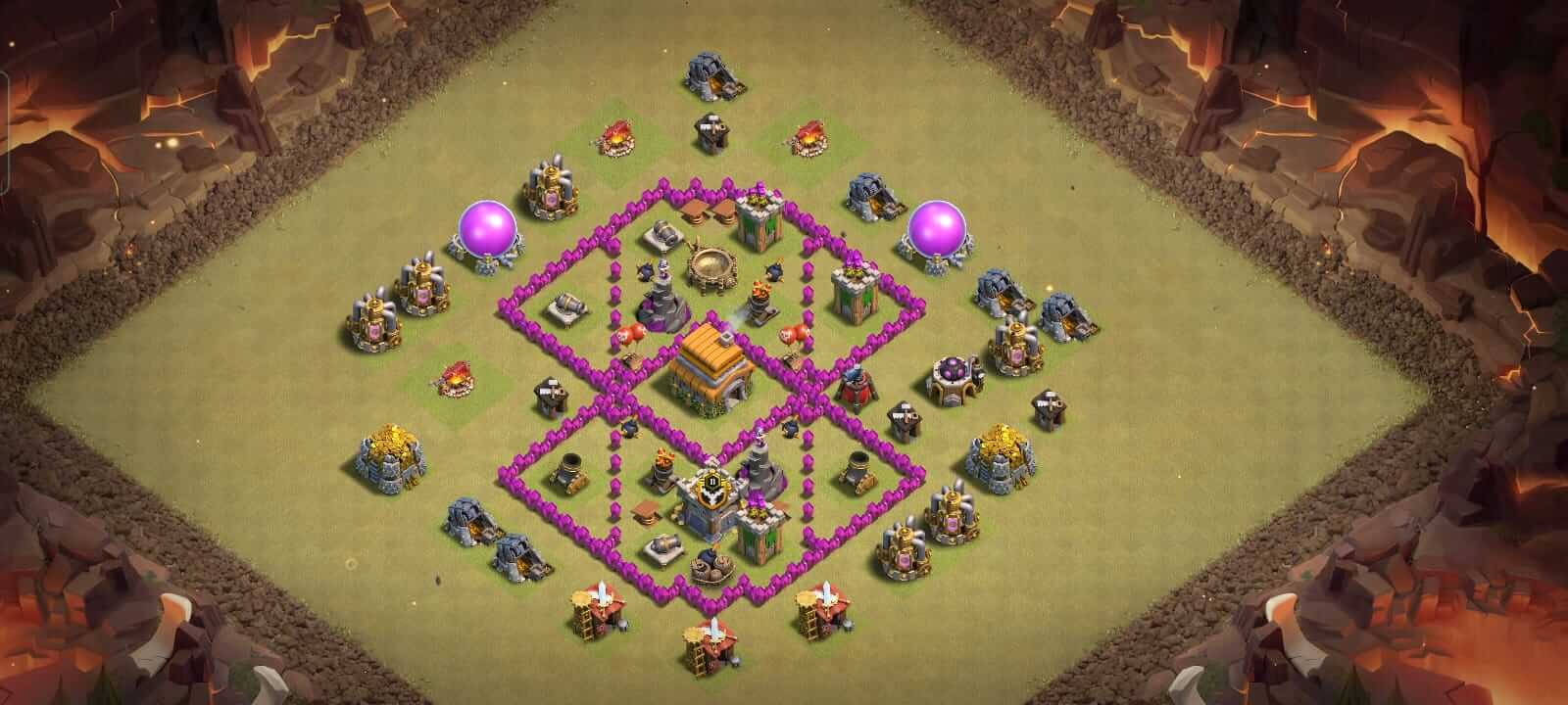 50+ Best Town Hall 6 War Base Designs (2025) TH6 Layouts for Clan Wars ...