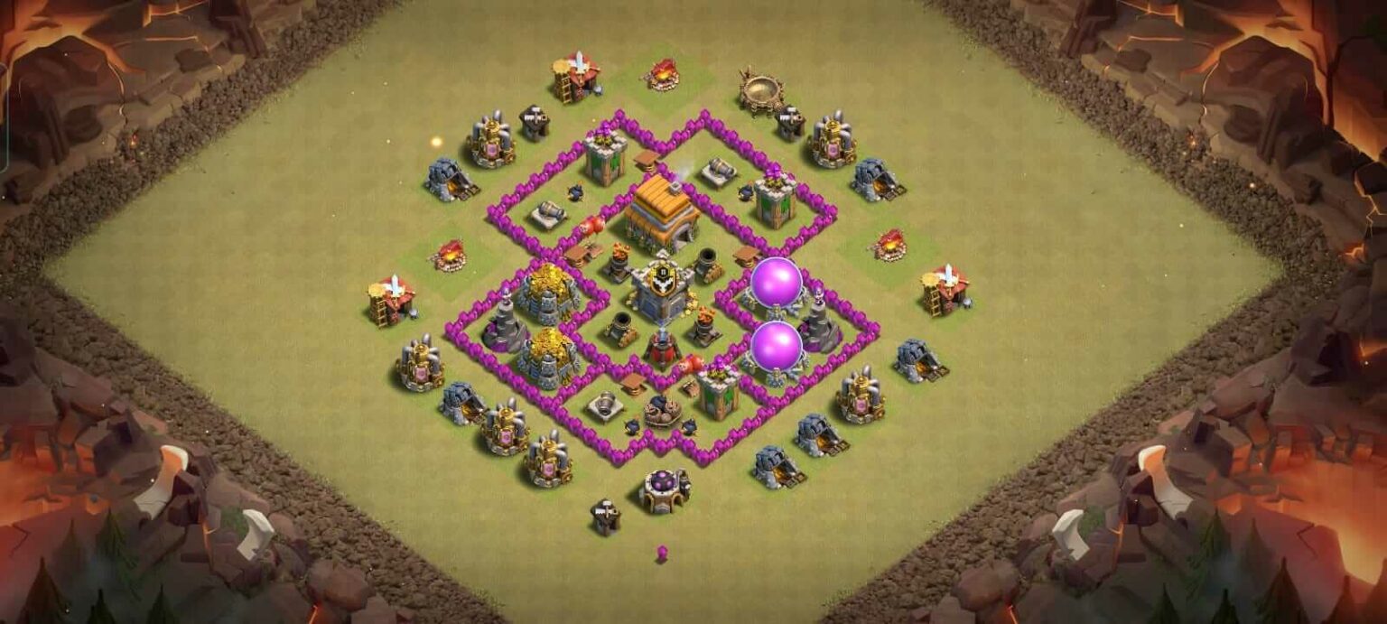 50+ Best Town Hall 6 War Base Designs (2025) TH6 Layouts for Clan Wars ...