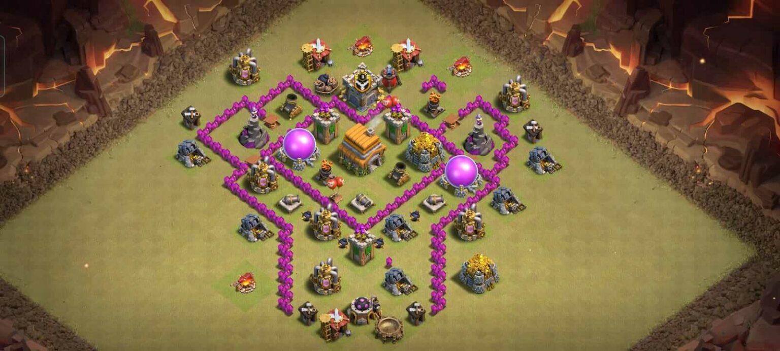 50+ Best Town Hall 6 War Base Designs (2025) TH6 Layouts for Clan Wars ...