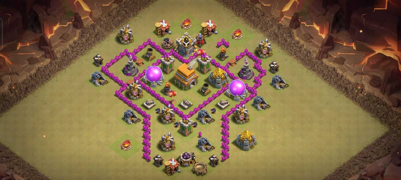 50+ Best Town Hall 6 War Base Designs (2025) TH6 Layouts for Clan Wars ...