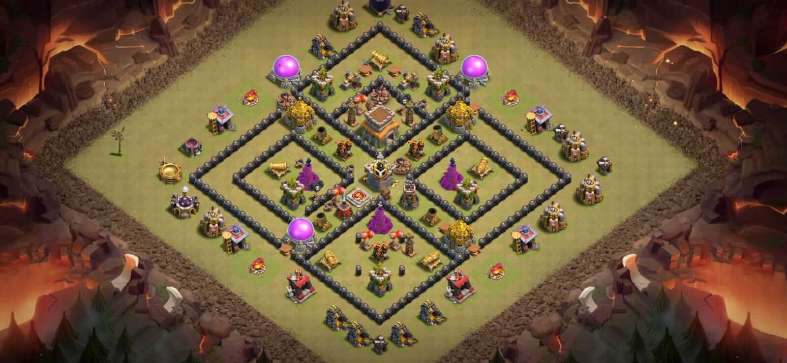 40+ Best TH8 War Base Links Anti Everything (2023) Copy Town Hall 8 ...