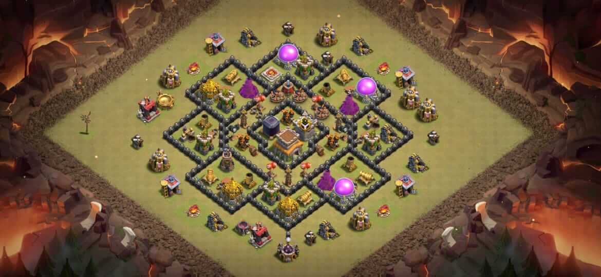 40+ Best TH8 War Base Links Anti Everything (2023) Copy Town Hall 8 ...
