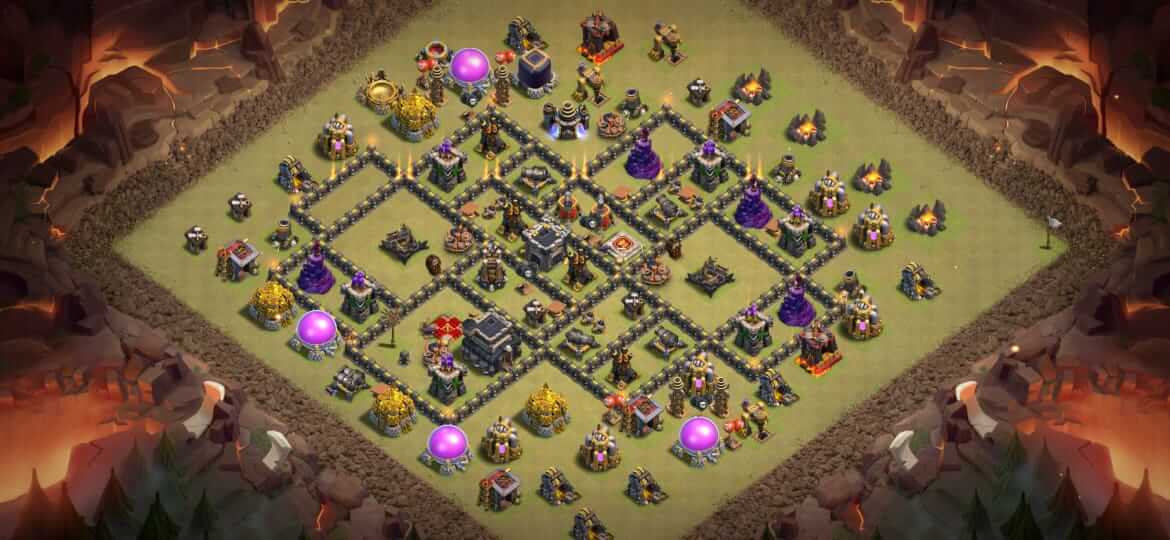 45+ Best TH9 War Base Designs (2023) Latest Anti Everything, Copy ...