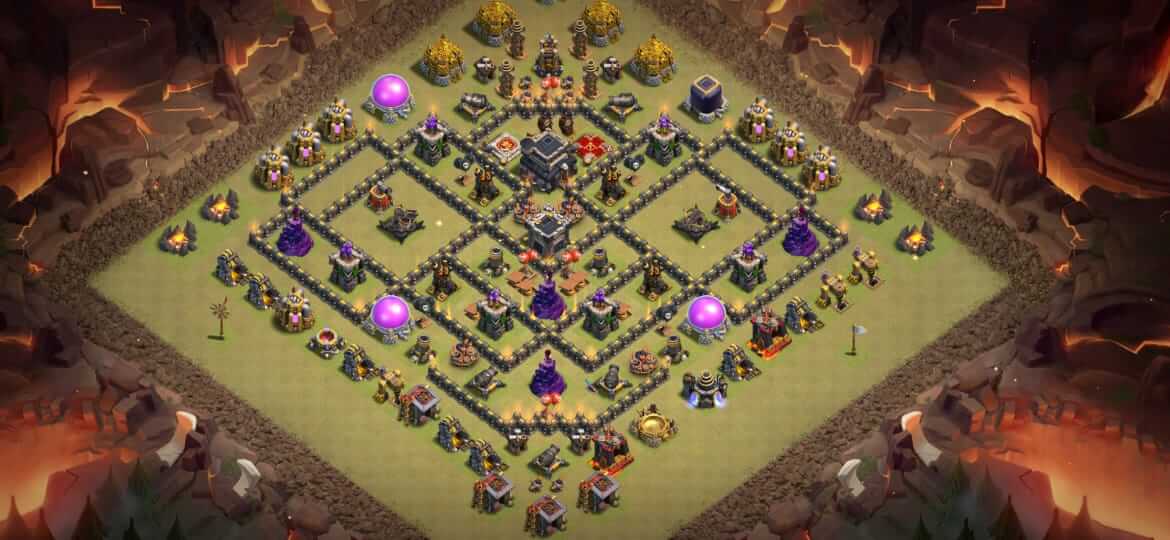 45+ Best TH9 War Base Designs (2023) Latest Anti Everything, Copy ...