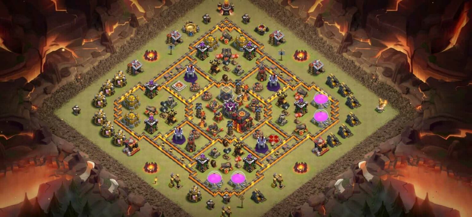 50+ Best TH10 War Base Designs with Links (2023) Copy Anti 3 Star Town ...