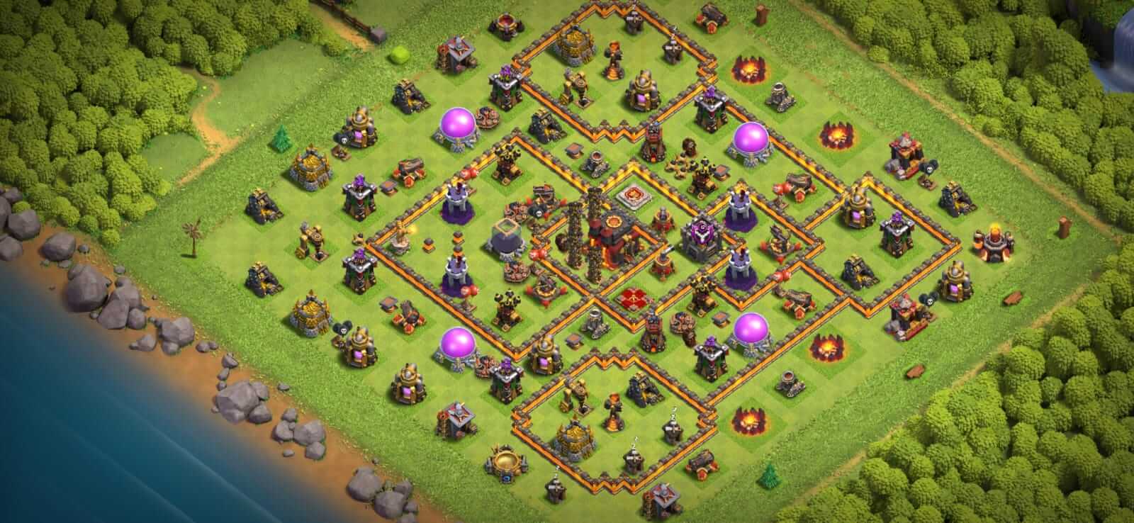 50+ Best TH10 Defense Base Designs (2023) Copy COC Layouts via Links ...