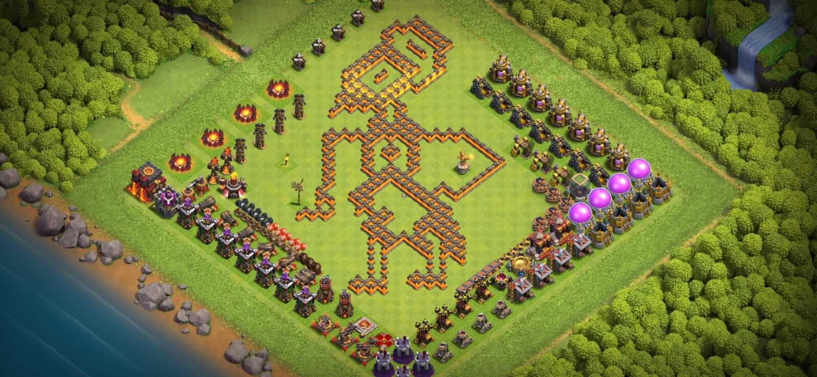 50+ Best TH10 Troll Base Designs With Links (2023) Clash of Clans Funny ...