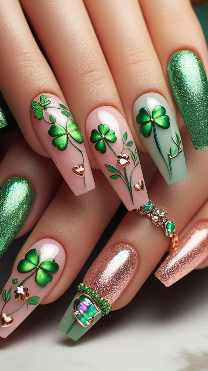 71+ St. Patrick’s Day Nails 2025 – Trendy, Simple & Classy Nail Ideas ...